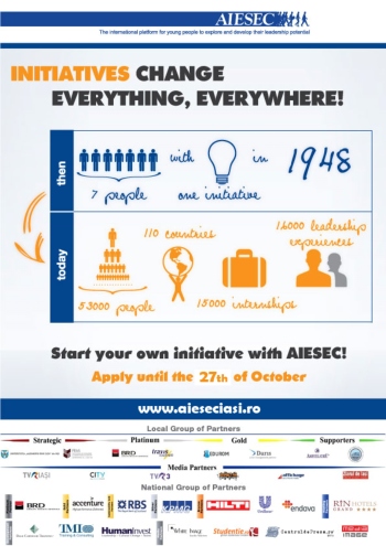 Ia initiativa si intra in AIESEC 26-27 octombrie
