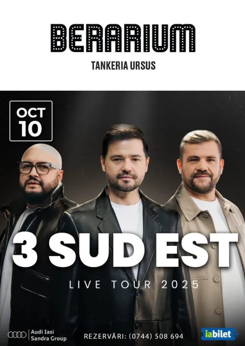 Concert 3 Sud Est la Berarium Iași - 10 octombrie 2025
